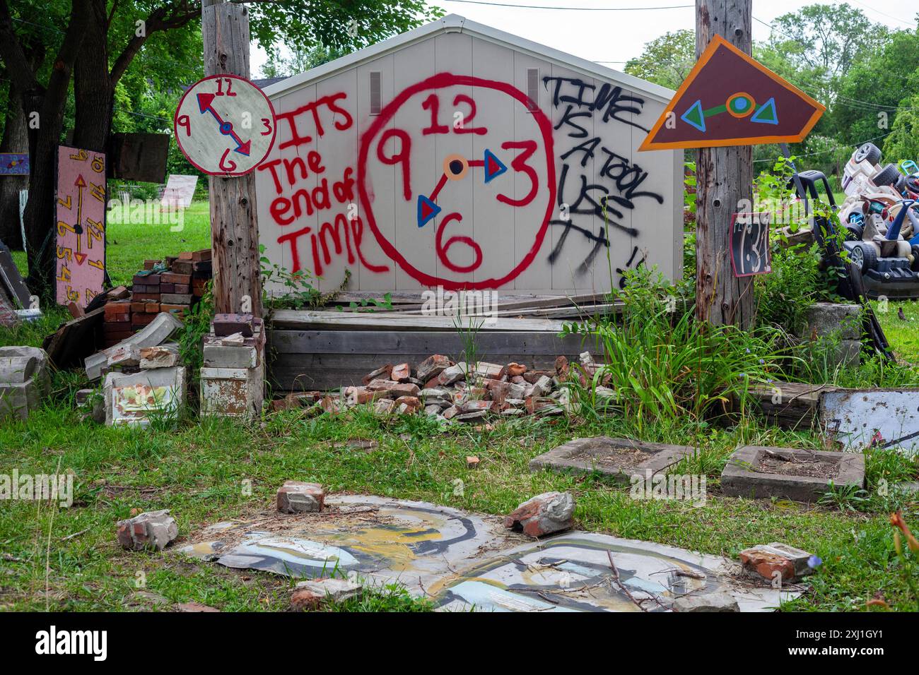 Detroit Michigan -- The Heidelberg Project, an outdoor public art ...