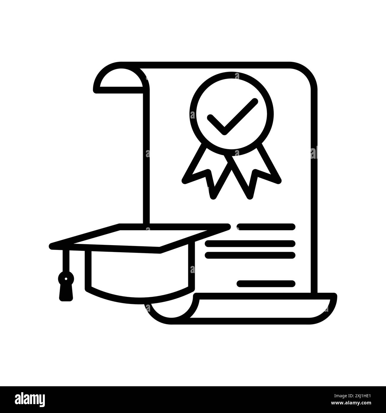 education Scholarship icon linear logo mark set collection in black and ...