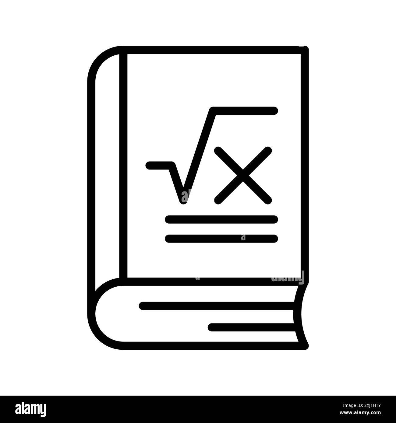 Maths book icon linear logo mark set collection in black and white for web Stock Vector Image ...