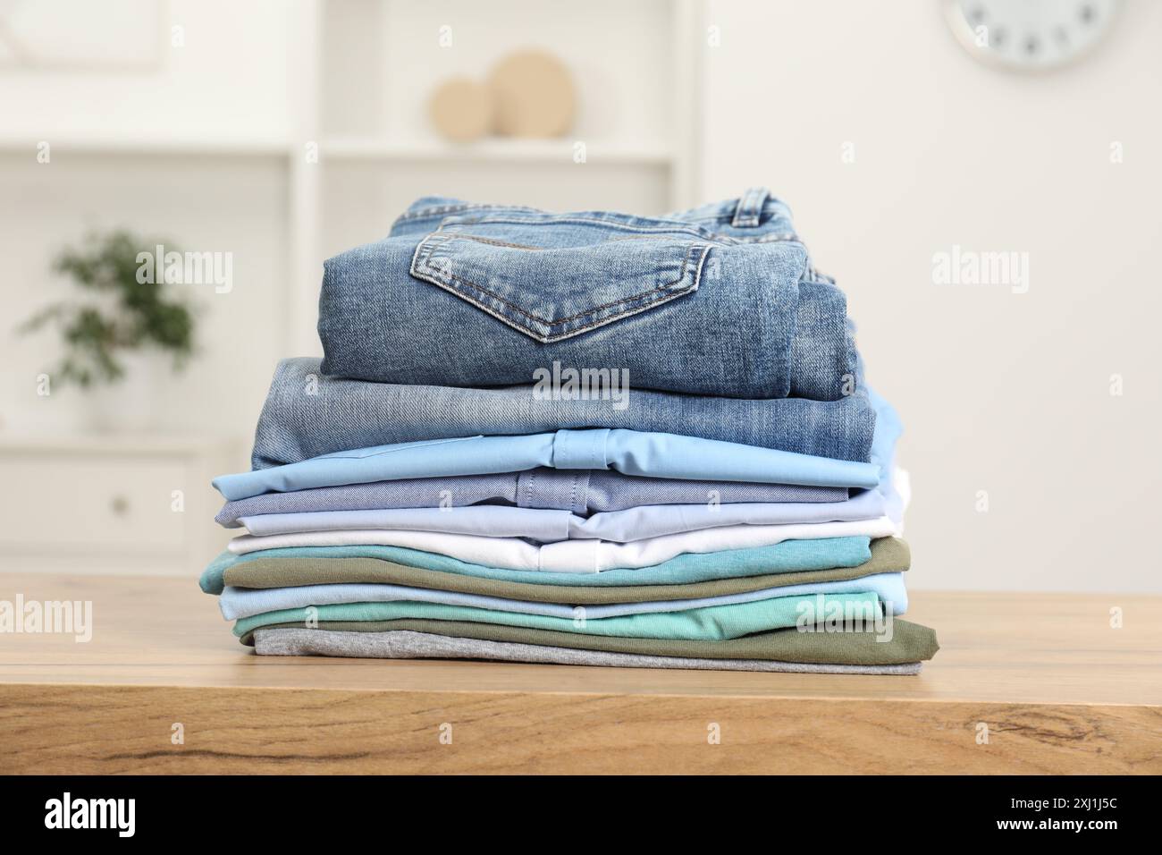 Stack of clothes hi-res stock photography and images - Alamy