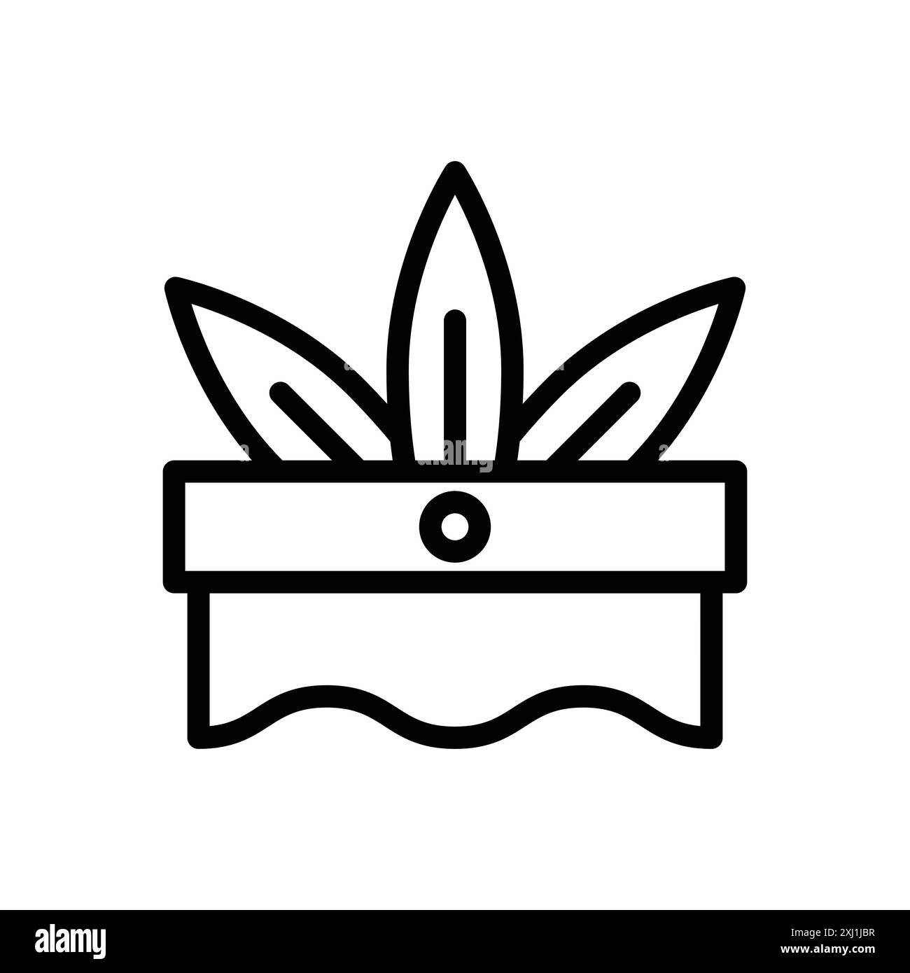 Headdress Brazil Icon Linear Logo Mark Set Collection In Black And