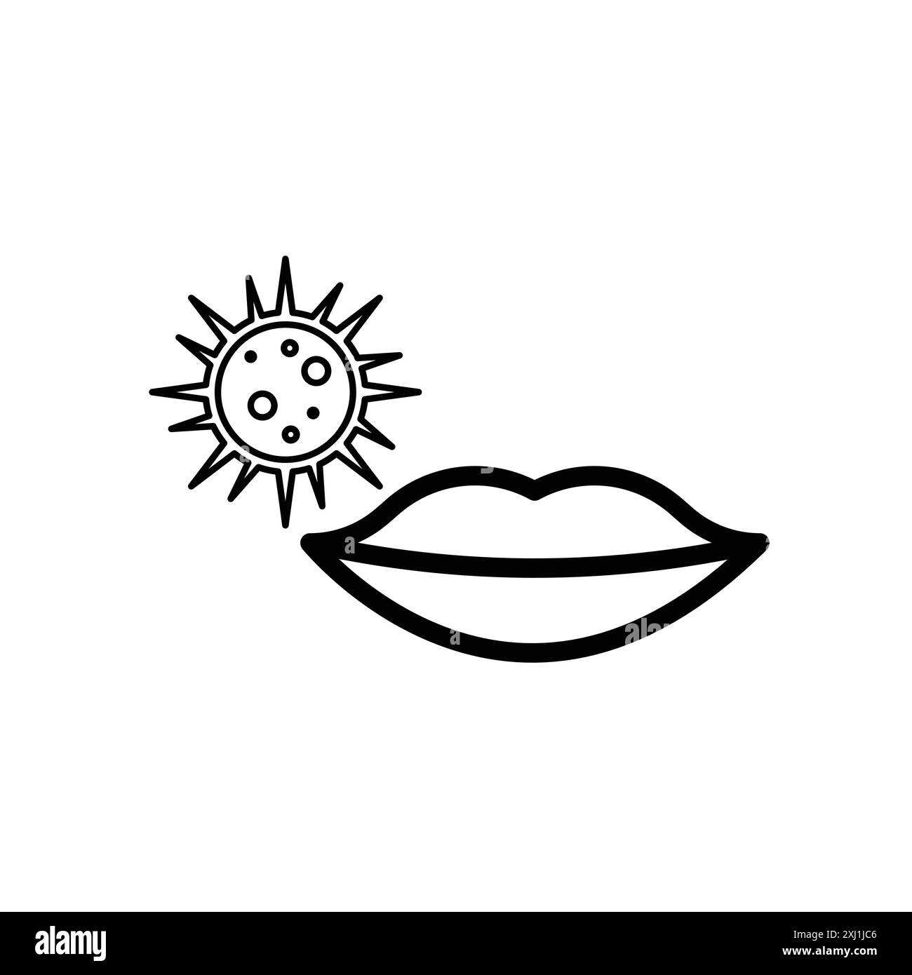 Herpes zoster virus illustration Black and White Stock Photos & Images - Alamy