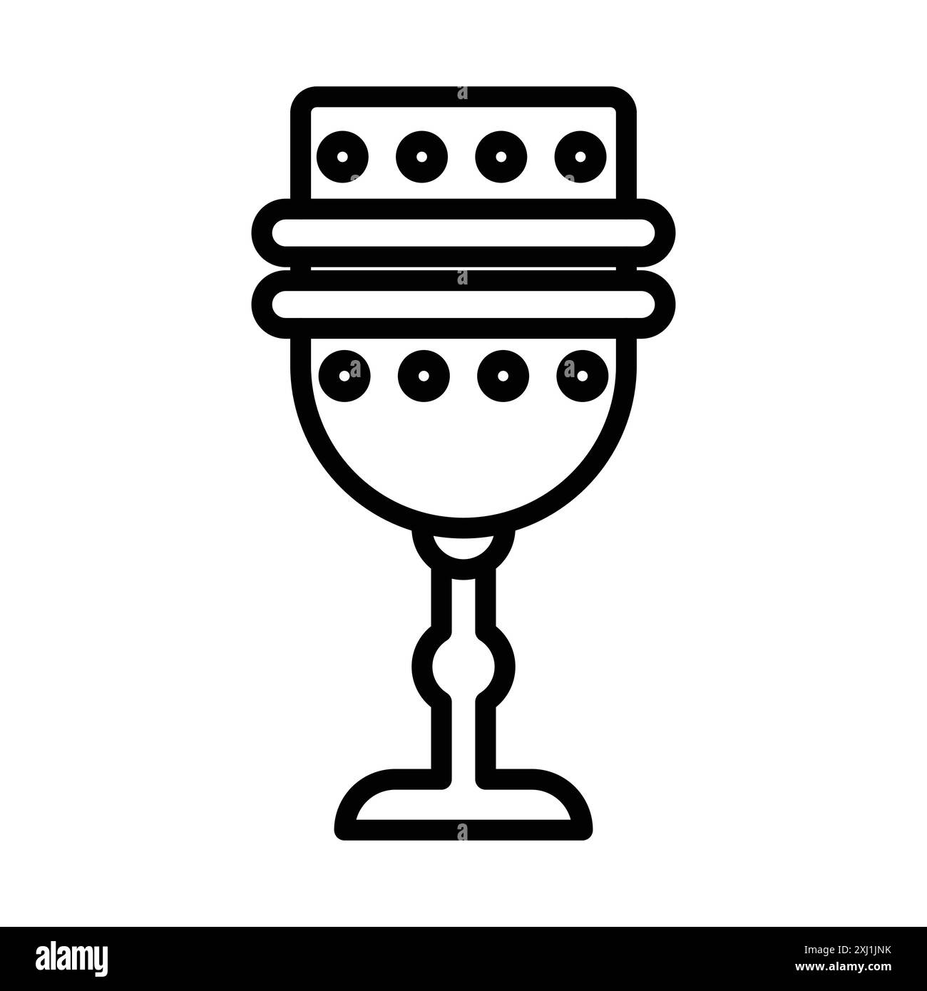 Holy chalice icon linear logo mark set collection in black and white for web Stock Vector Image ...