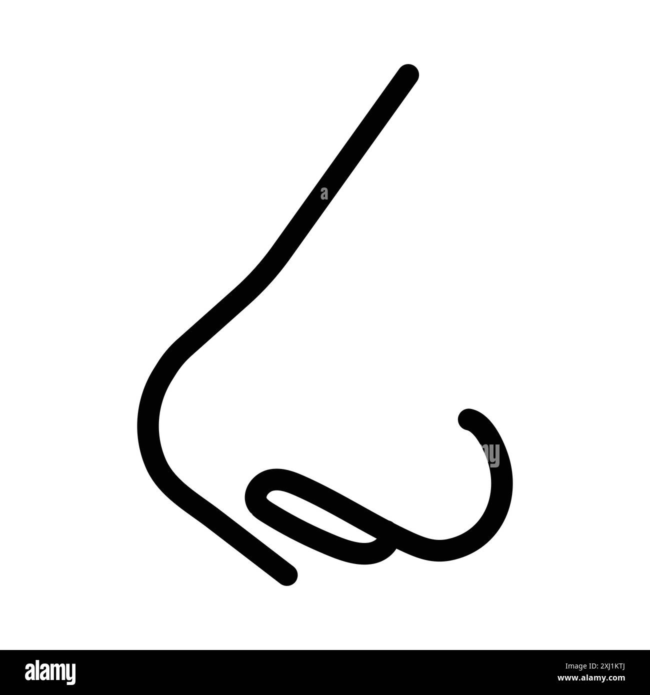 Human nose icon linear logo mark set collection in black and white for ...