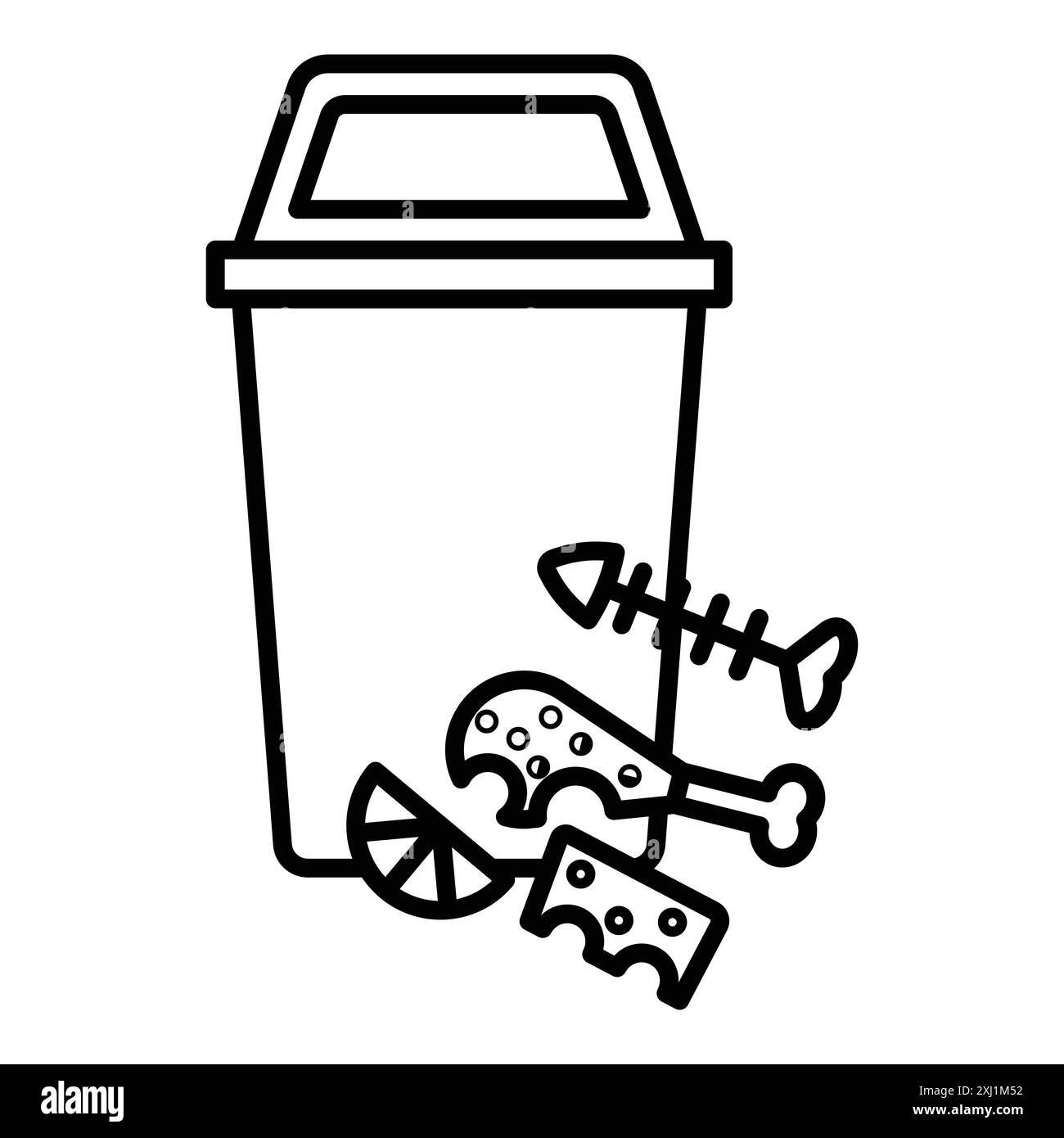 Leftovers Disposal icon linear logo mark set collection in black and ...