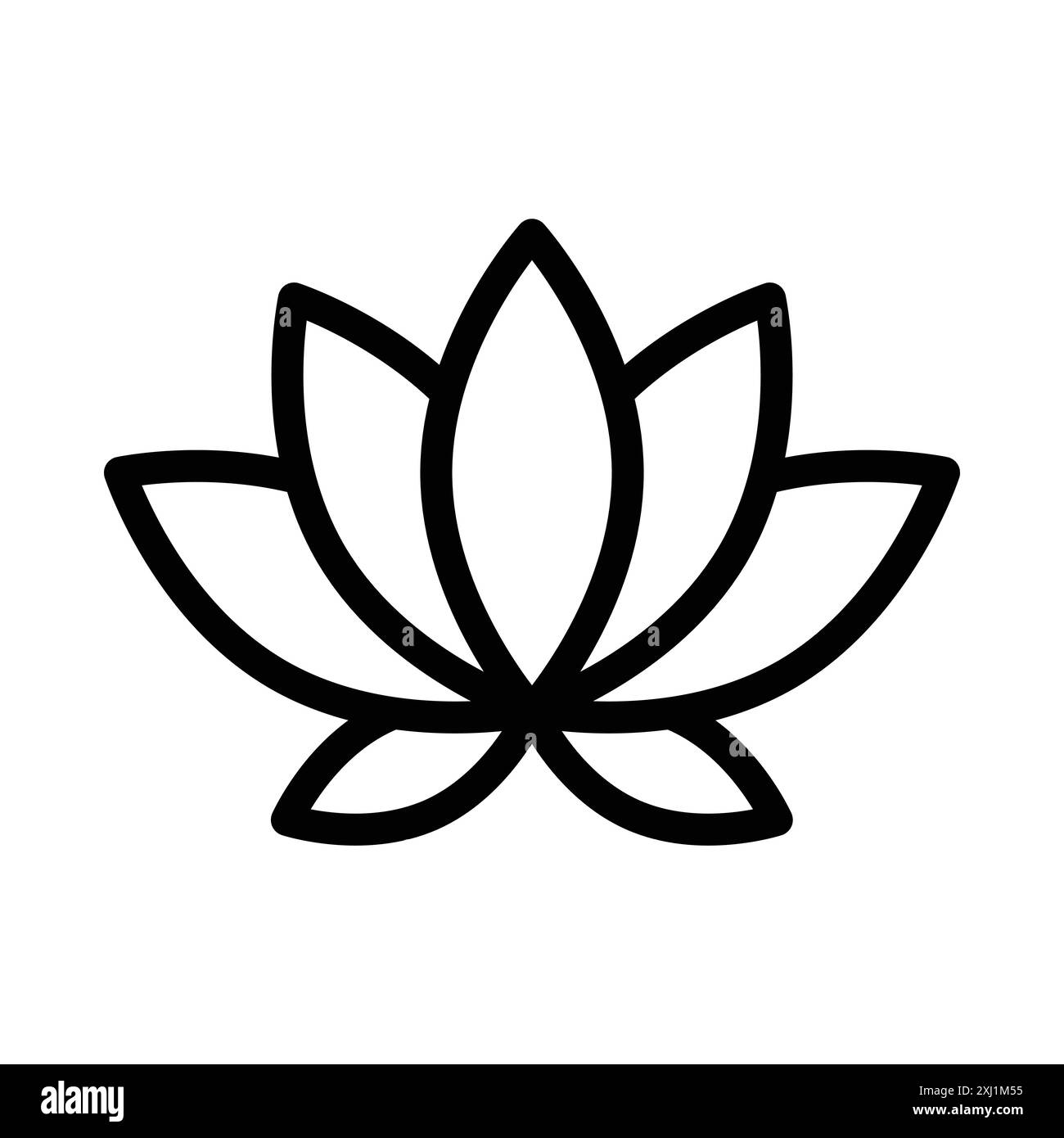 Lotus Icon linear logo mark set collection in black and white for web ...
