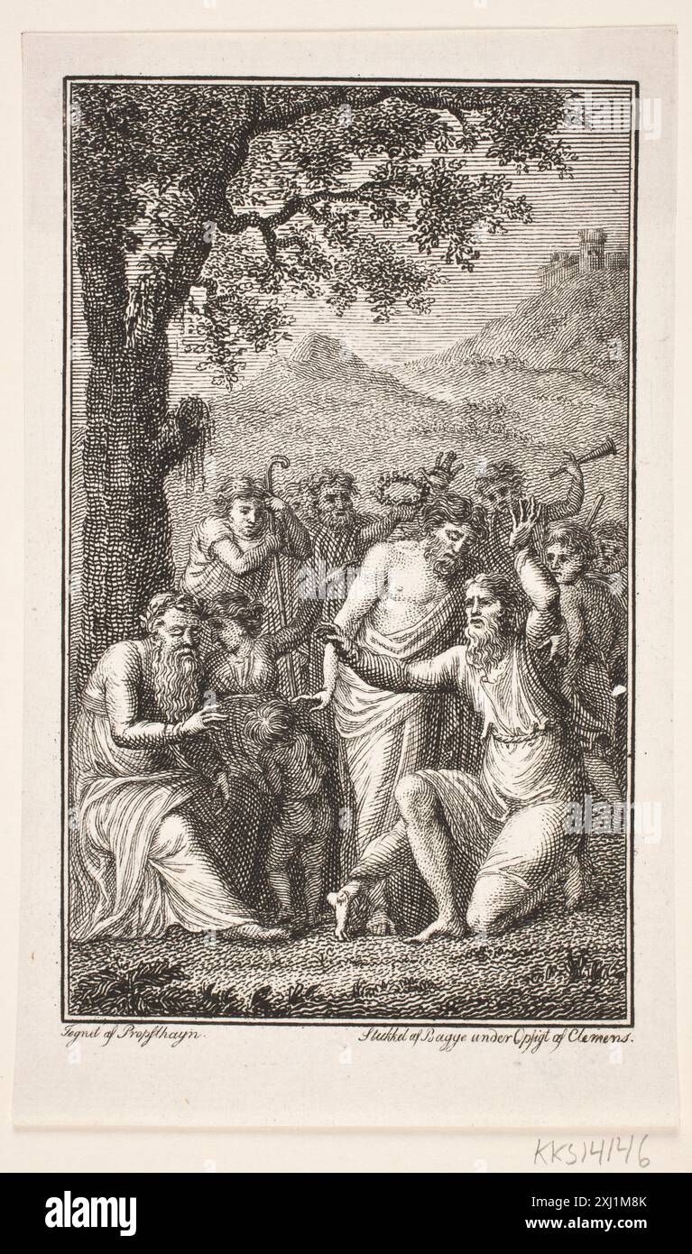 Copper engraving portrait of Philalethus by Oluf Olufsen Bagge and Carl ...