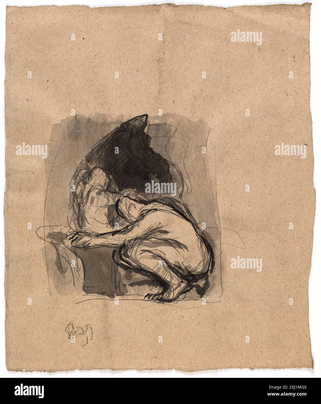 Study to "Dædalus and Ikarus Hartmann, Oluf 1879 - 1910 Drawing Studie ...