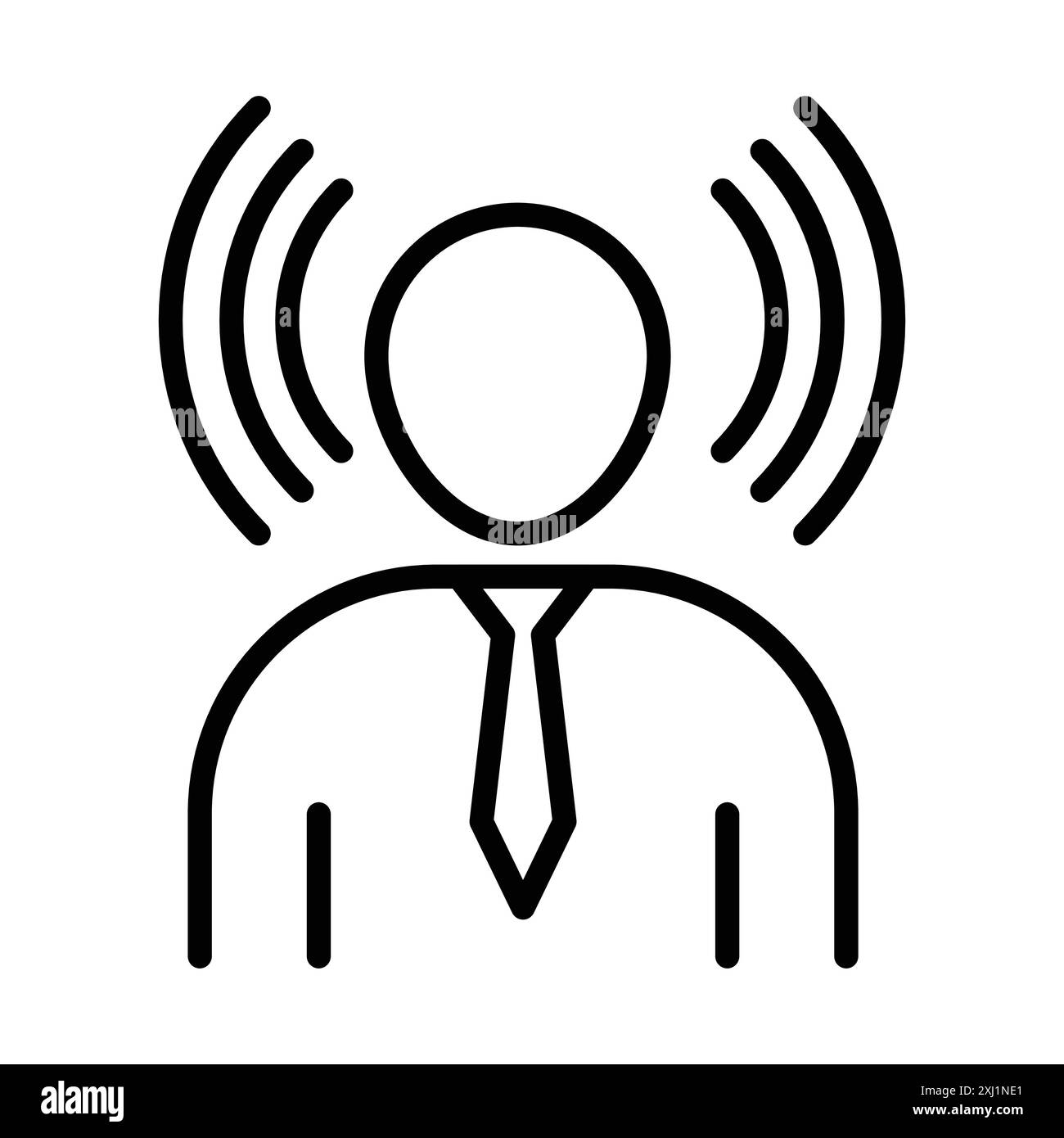 Mind awareness icon linear logo mark set collection in black and white ...