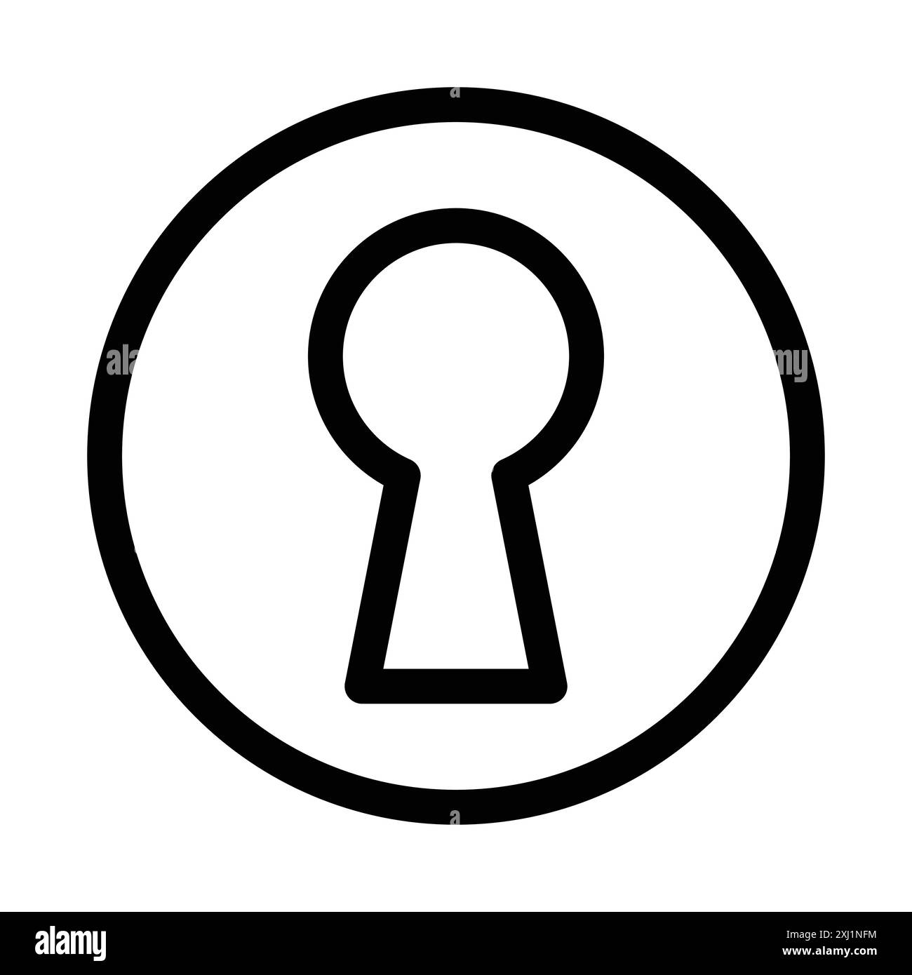 key hole icon linear logo mark set collection in black and white for web Stock Vector Image ...