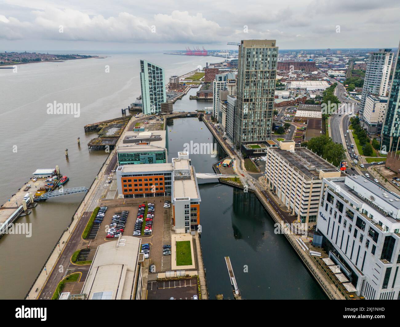 Liverpool drone aerial hi-res stock photography and images - Alamy