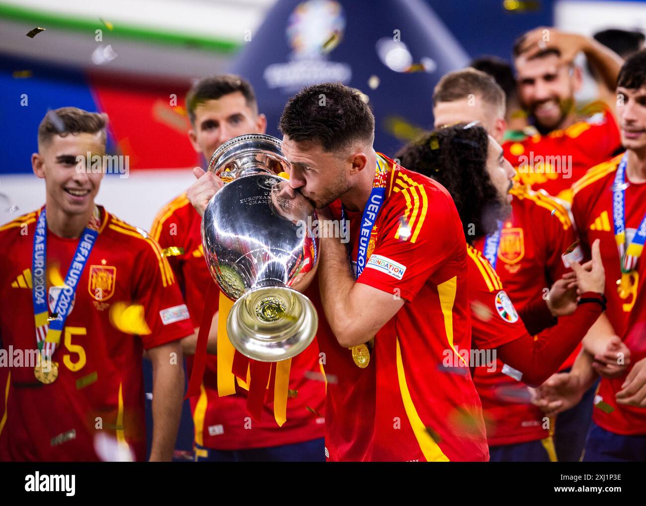 Berlin, Olympiastadion, 14.07.2024: Nacho of spain celebrates the ...