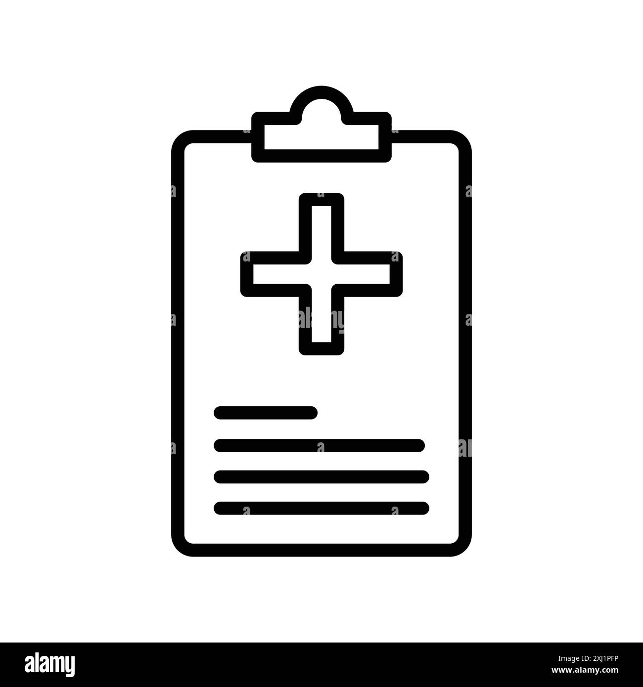 medical clipboard form icon linear logo mark set collection in black ...