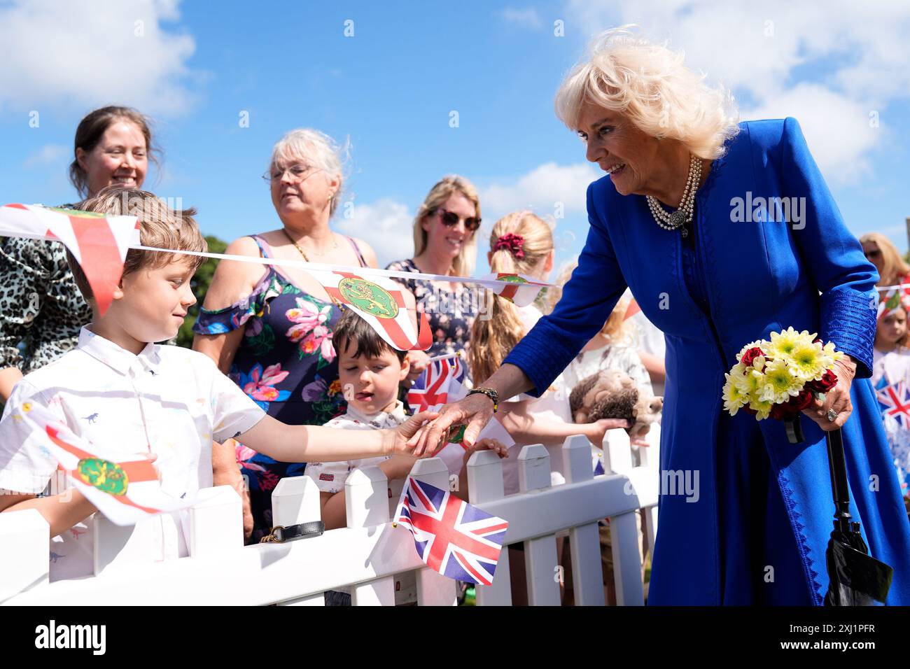 Queen Camilla during a visit to Les Cotils at L'Hyvreuse, in Saint ...