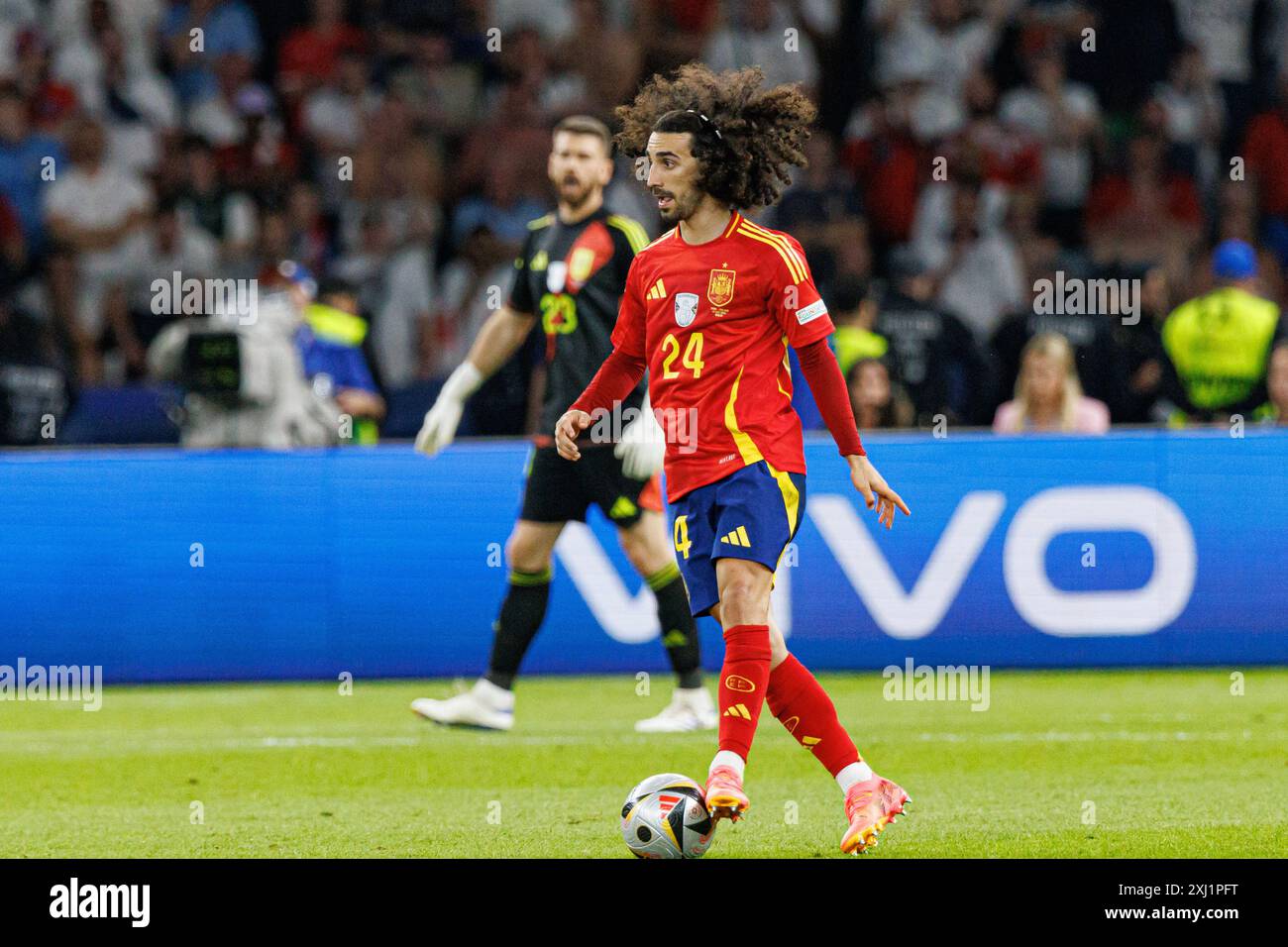 Marc Cucurella seen during UEFA Euro 2024 final game between national ...