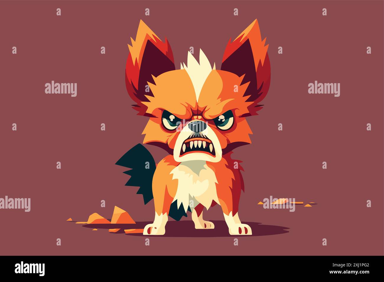 Angry Dog vector illustration Stock Vector Image & Art - Alamy