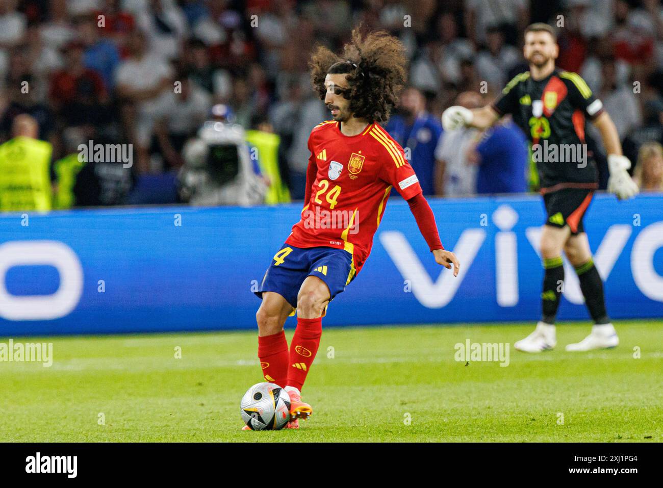 Marc Cucurella seen during UEFA Euro 2024 final game between national ...