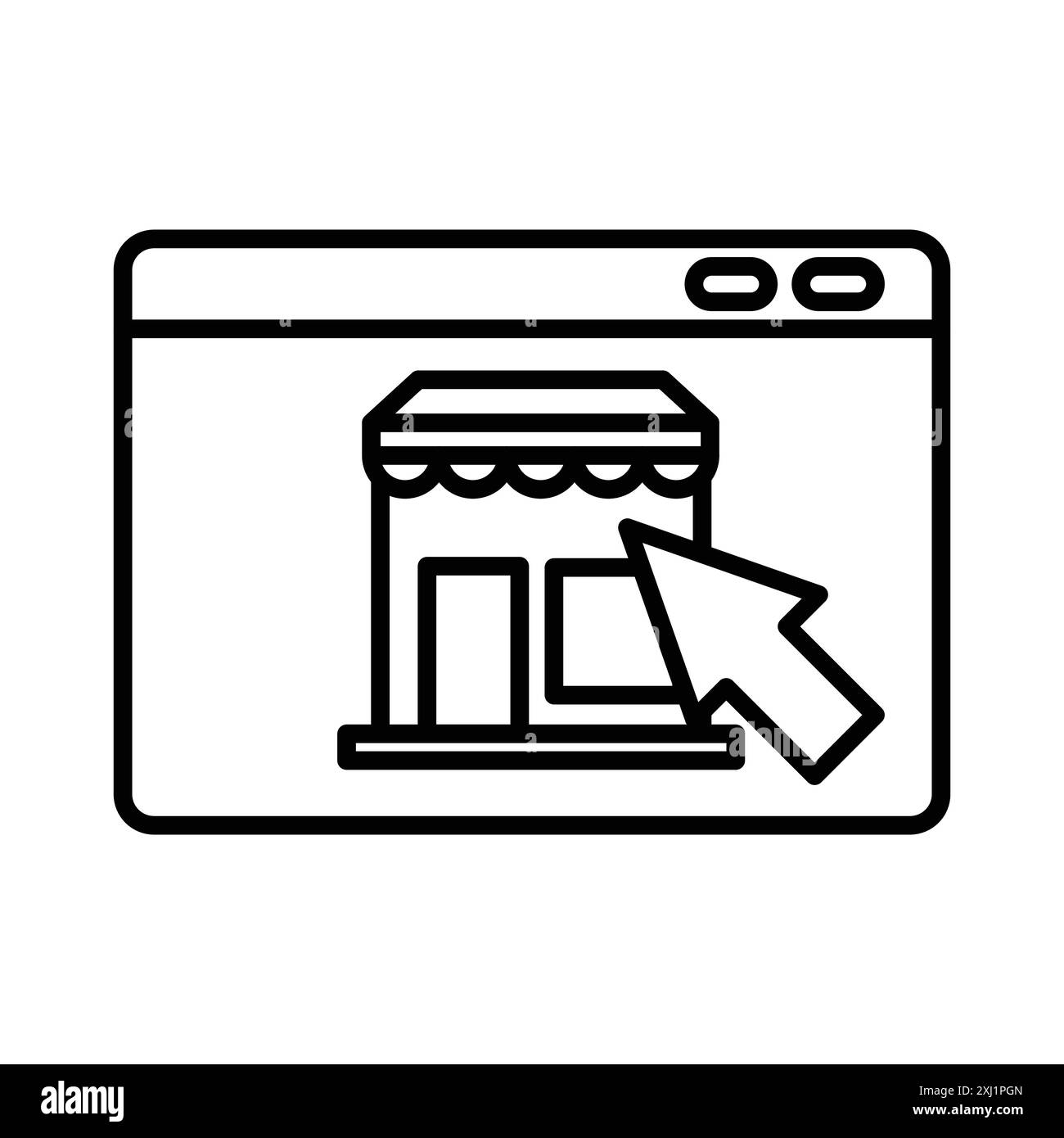 Marketplace icon linear logo mark set collection in black and white for ...