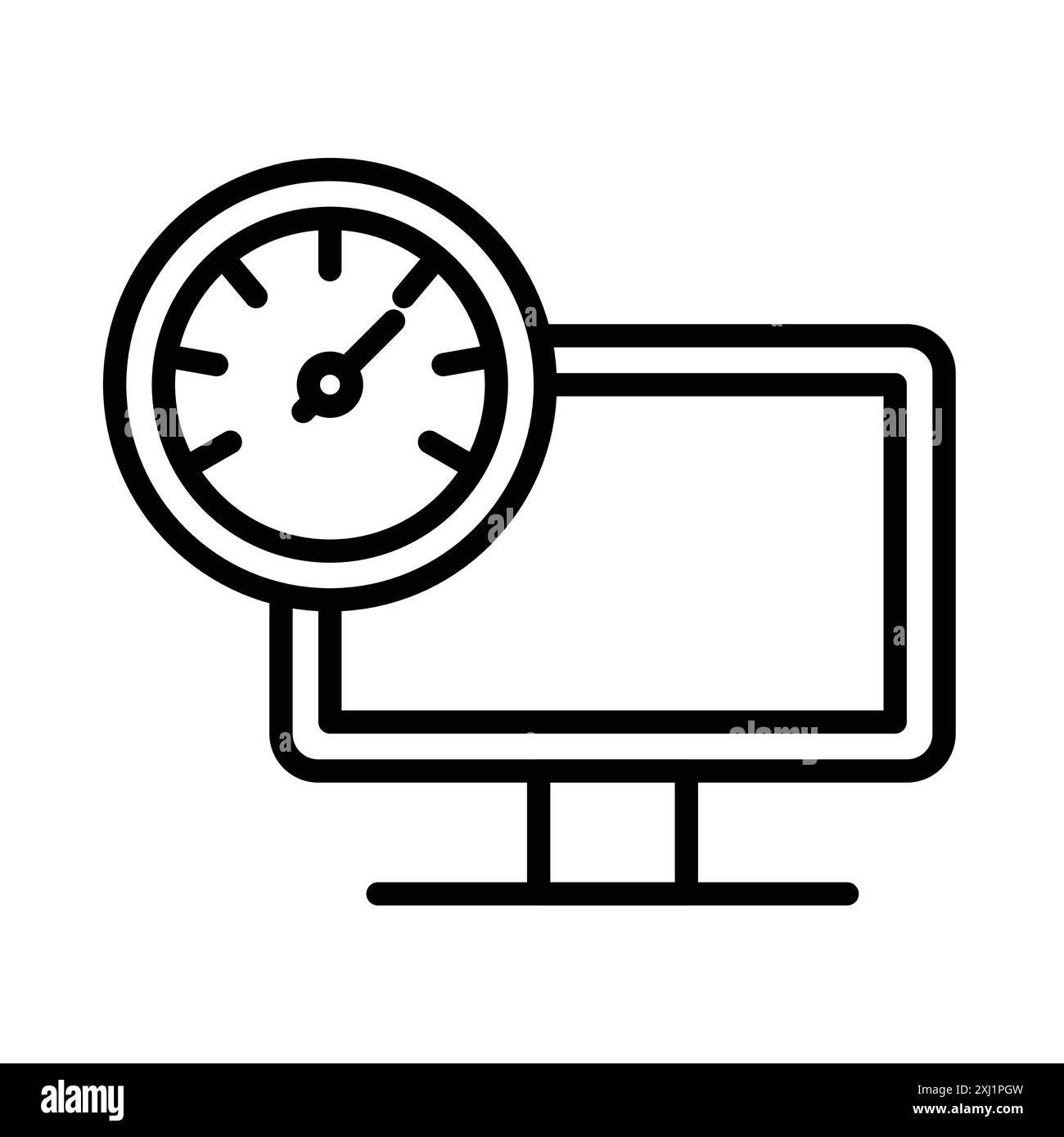 Network speed test icon linear logo mark set collection in black and ...