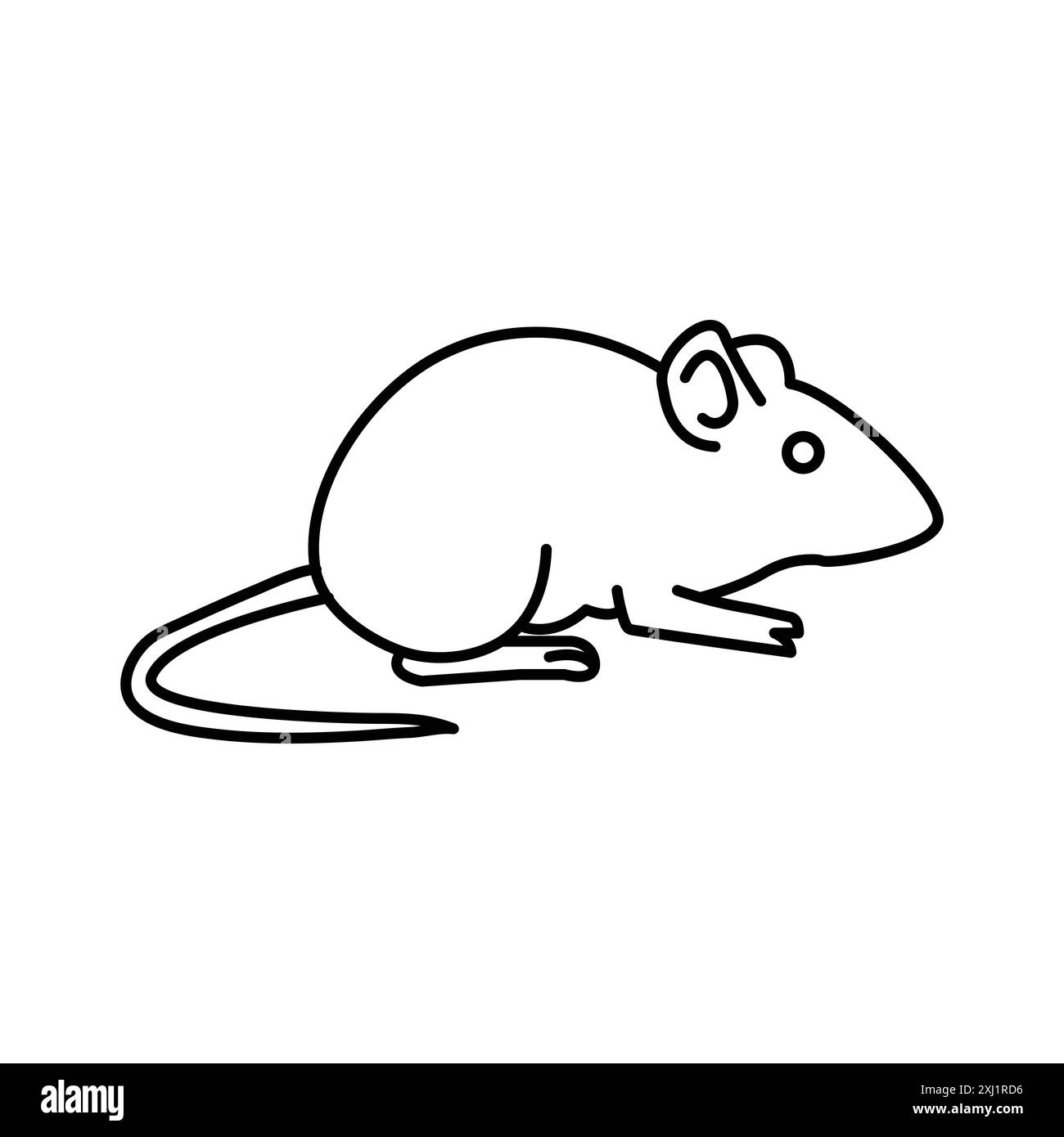 Mouse animal icon linear logo mark set collection in black and white ...