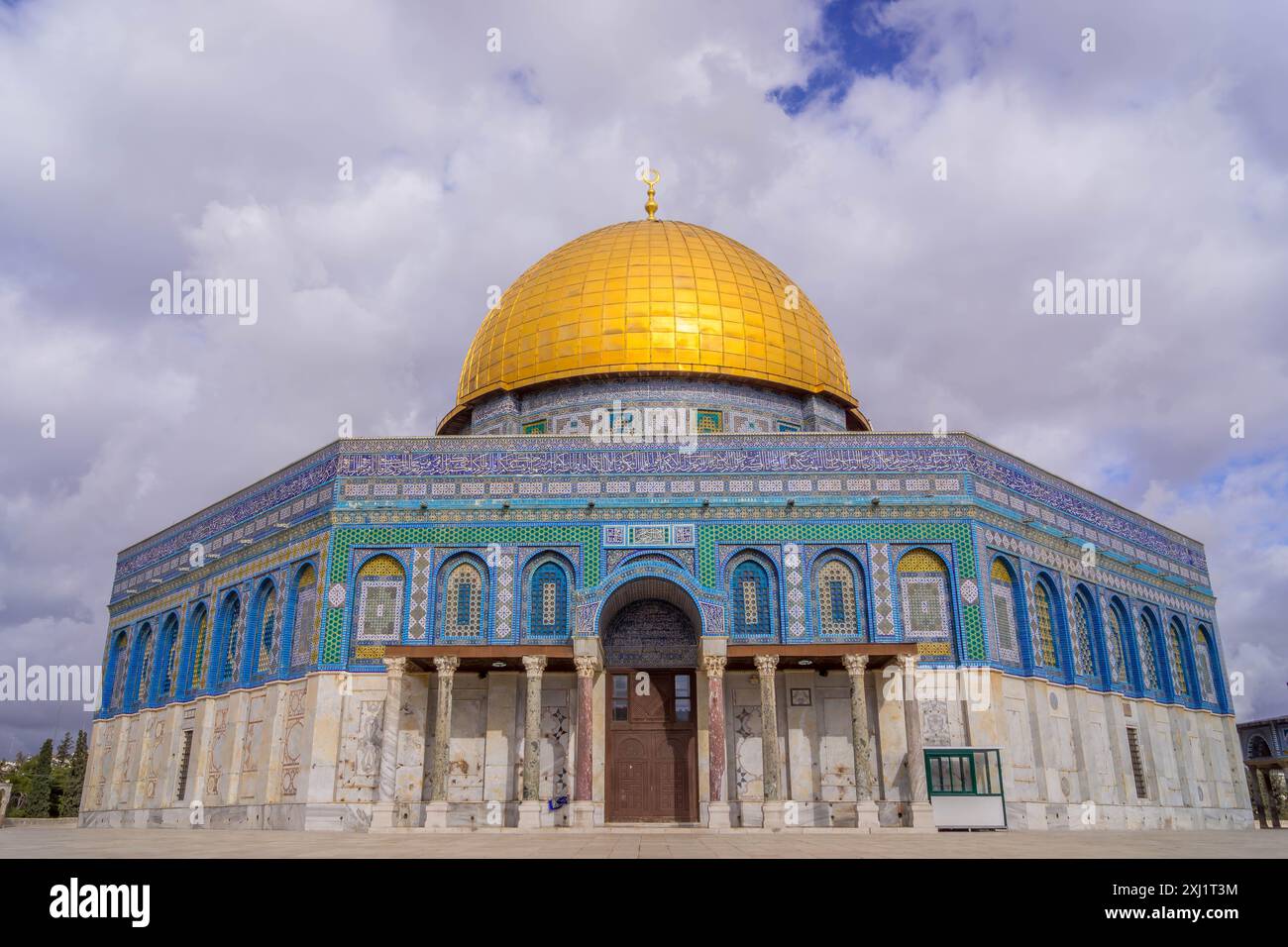 The Dome of the Rock, the major Islamic shrine, a sacred Muslim place ...
