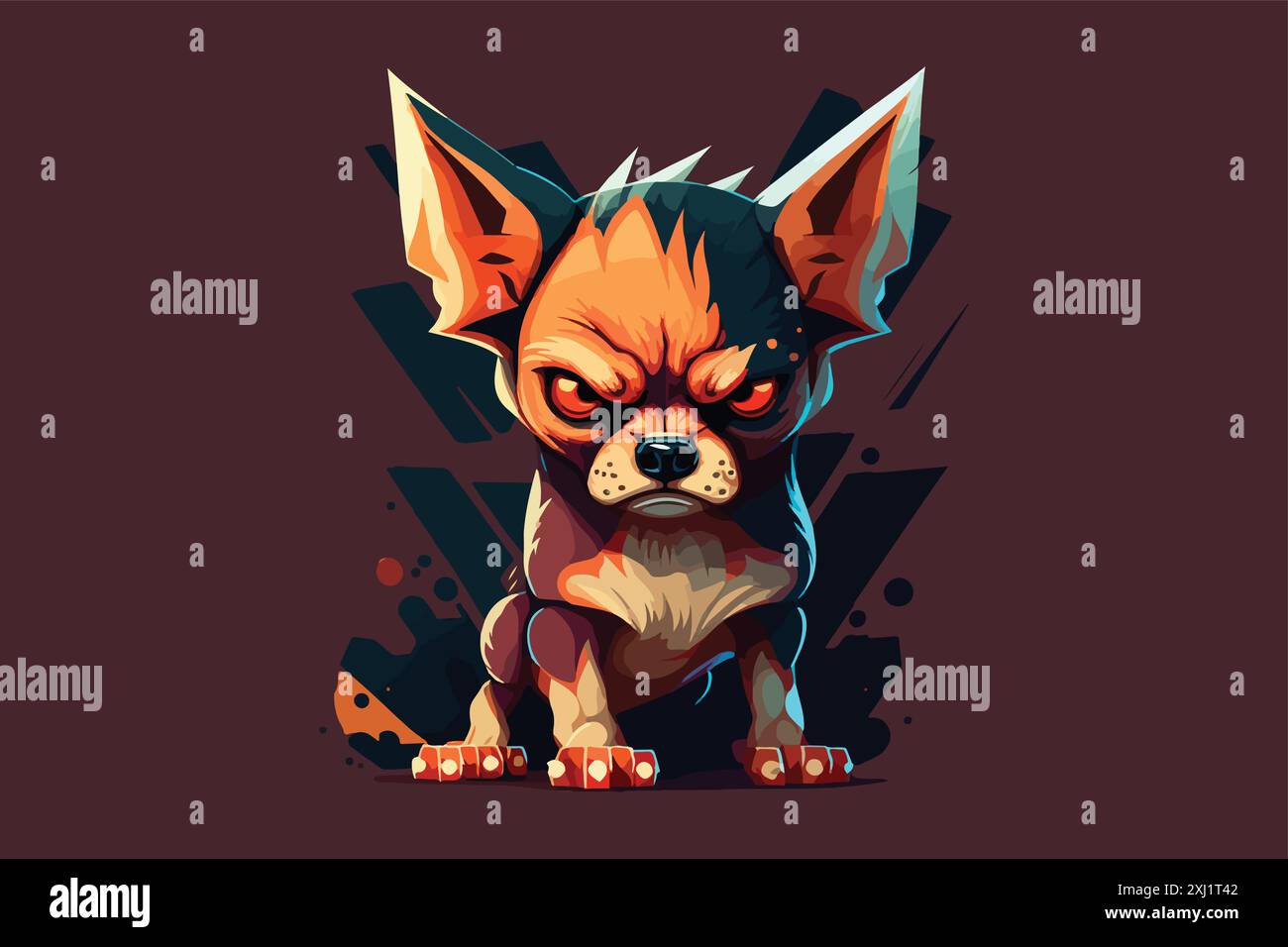 Angry Dog vector illustration Stock Vector Image & Art - Alamy