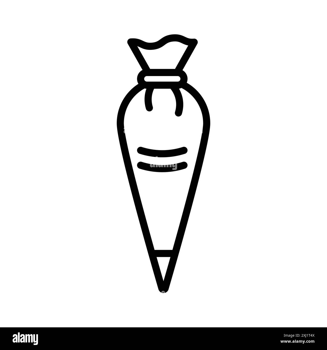 Pastry bag icon linear logo mark set collection in black and white for web Stock Vector Image ...