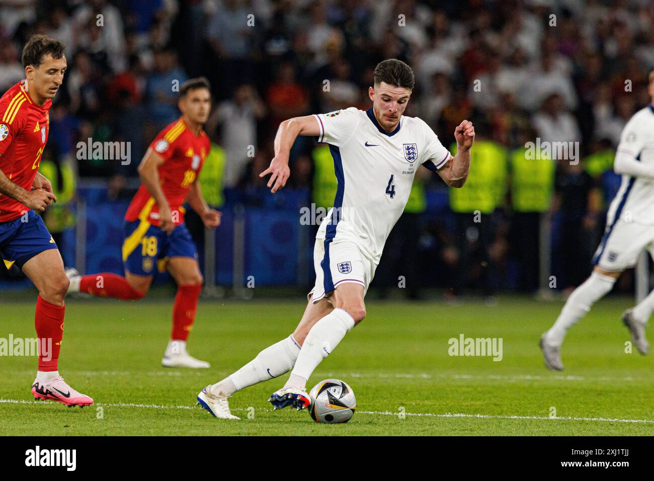 Declan Rice seen during UEFA Euro 2024 final game between national ...