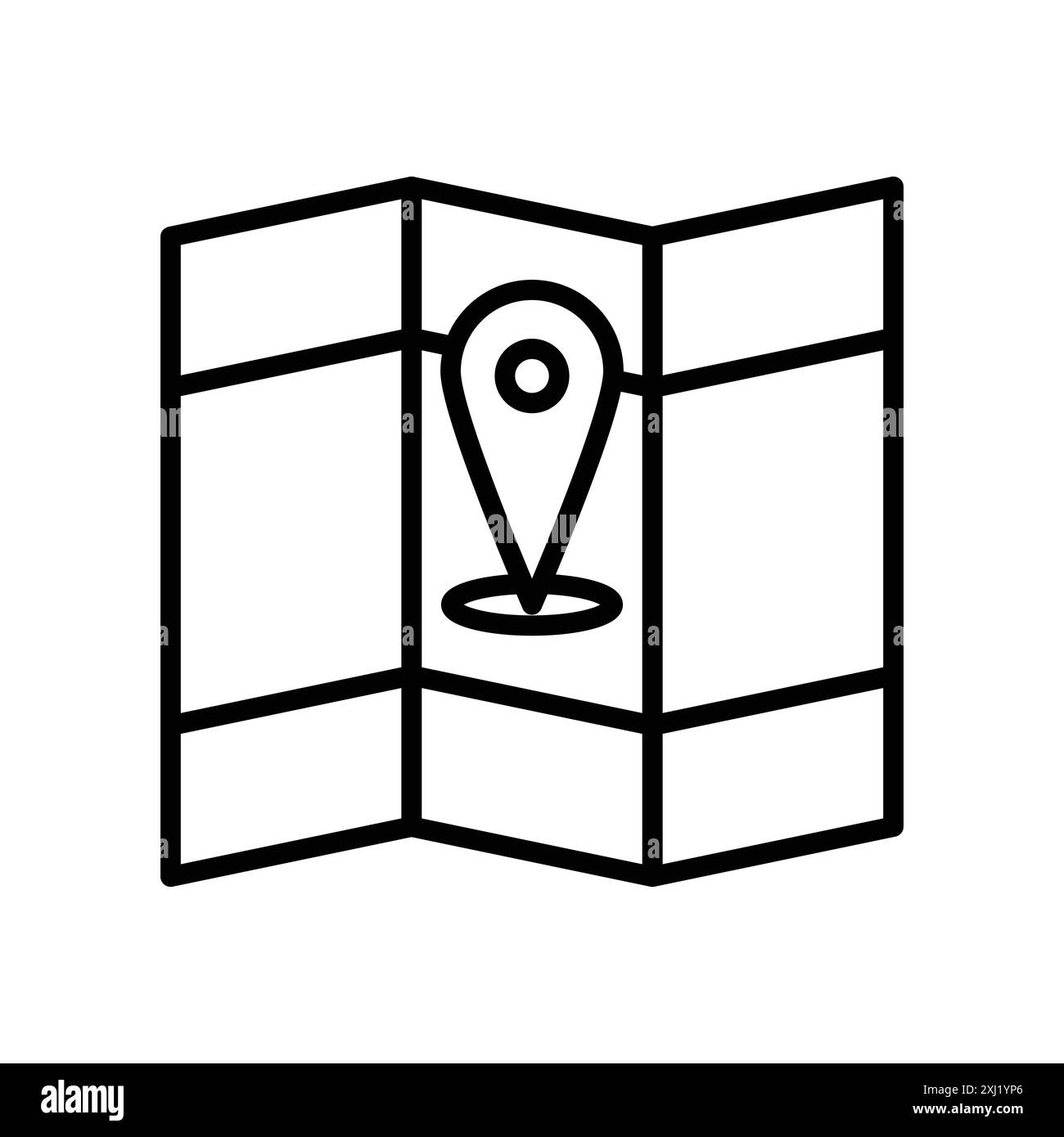 Pin on a map icon linear logo mark set collection in black and white ...