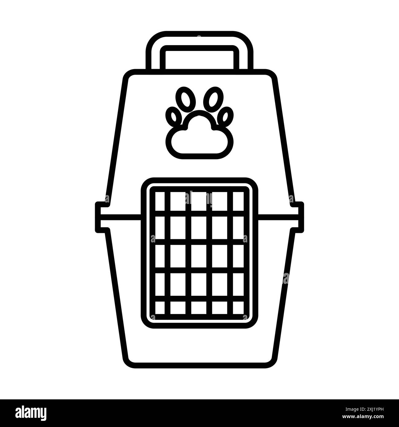 Pet cage icon linear logo mark set collection in black and white for ...