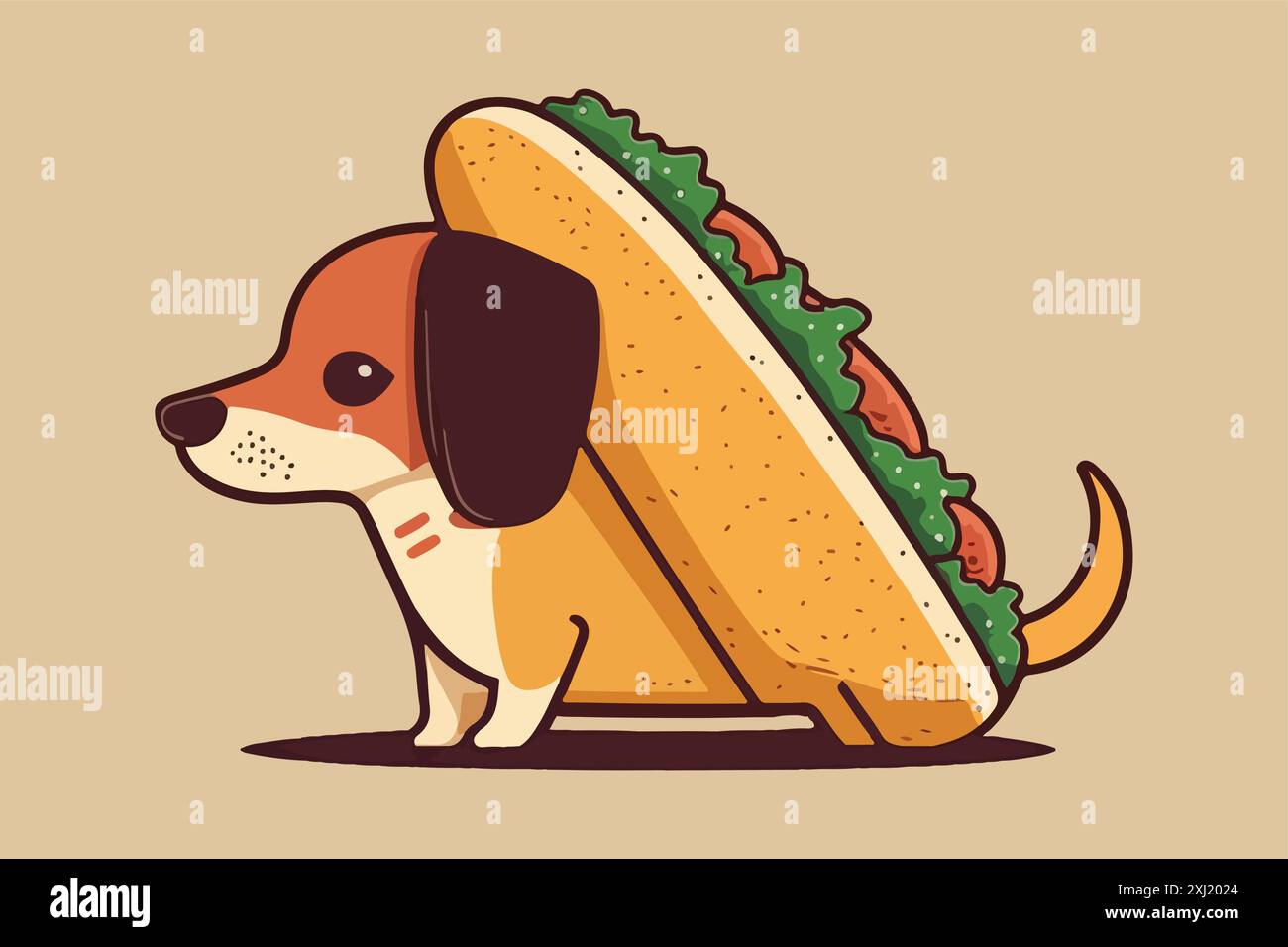 Dog Taco vector illustration Stock Vector Image & Art - Alamy