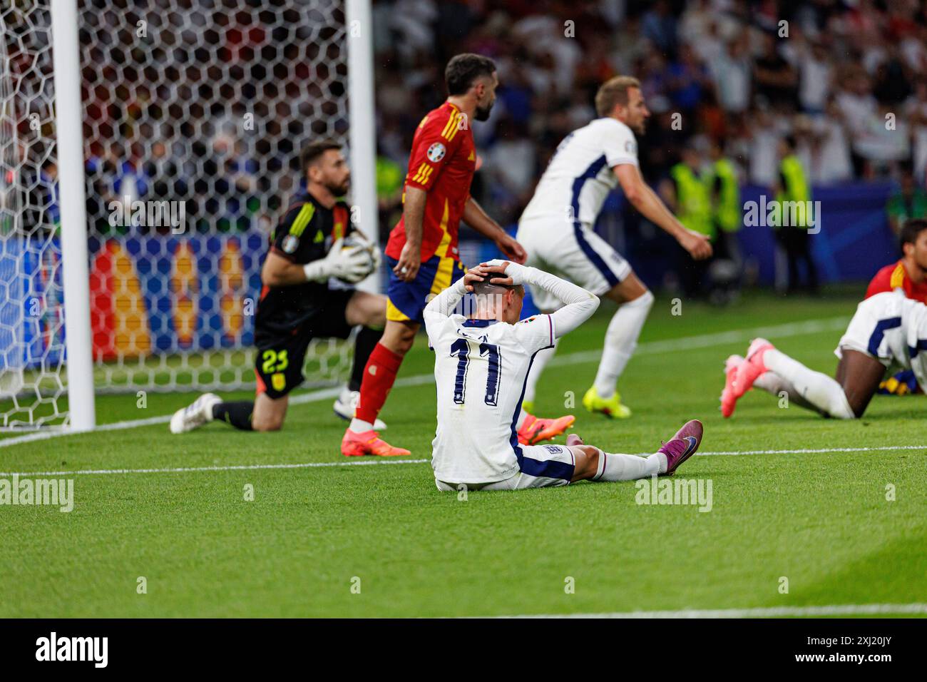 Phil Foden seen during UEFA Euro 2024 final game between national teams ...