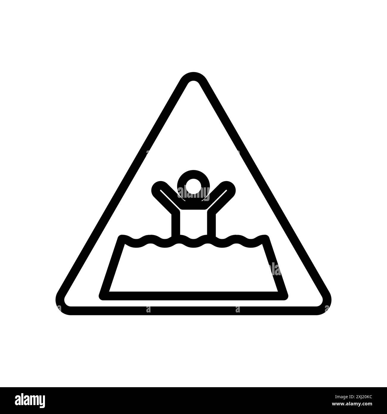 Quicksand and Mud Danger Sign icon linear logo mark set collection in ...