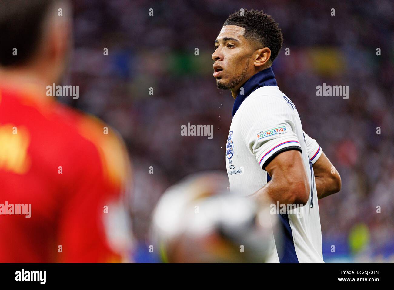 Jude Bellingham seen during UEFA Euro 2024 final game between national ...