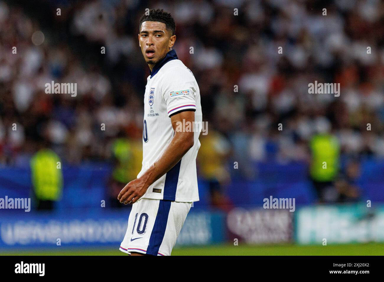 Jude Bellingham seen during UEFA Euro 2024 final game between national ...