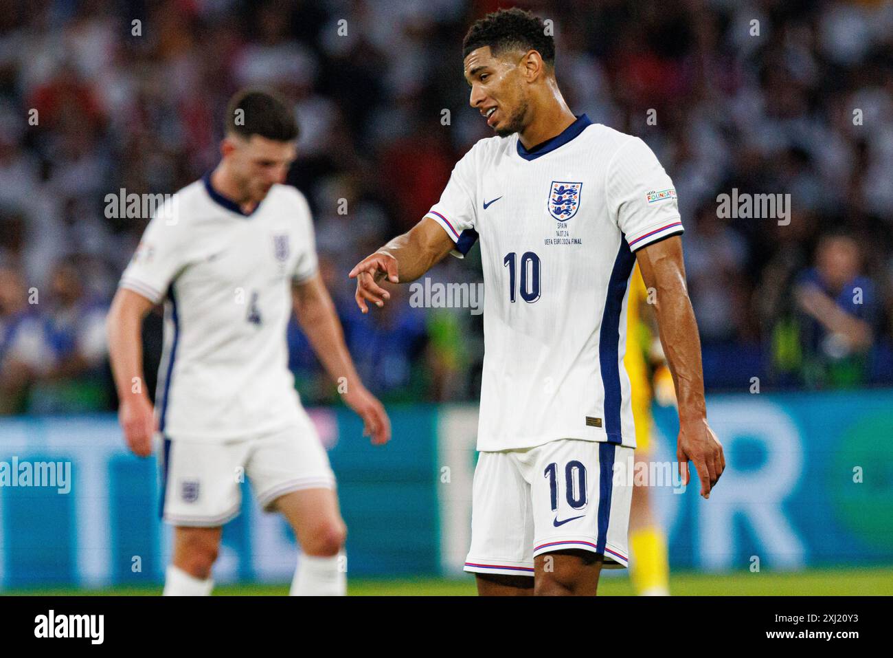 Jude Bellingham seen during UEFA Euro 2024 final game between national ...