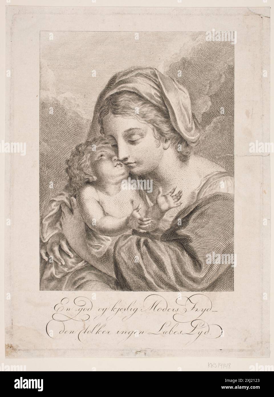 Mother with children Bagge, Oluf Olufsen 1780 - 1836 Copper engraving ...