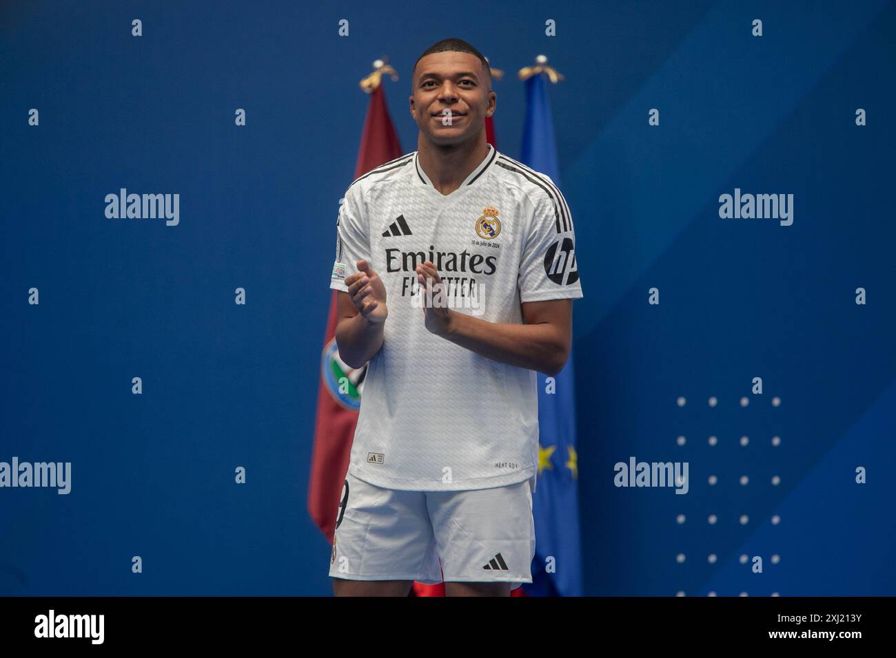 Madrid, Spain. 16th July, 2024. French footballer Kilian Mbappe, seen ...