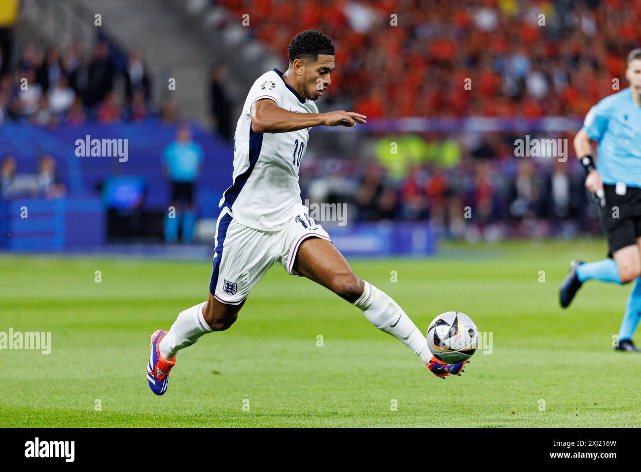 Jude Bellingham seen during UEFA Euro 2024 final game between national ...