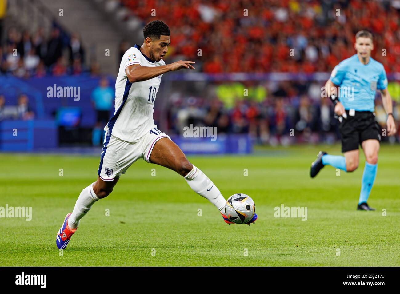Jude Bellingham seen during UEFA Euro 2024 final game between national ...