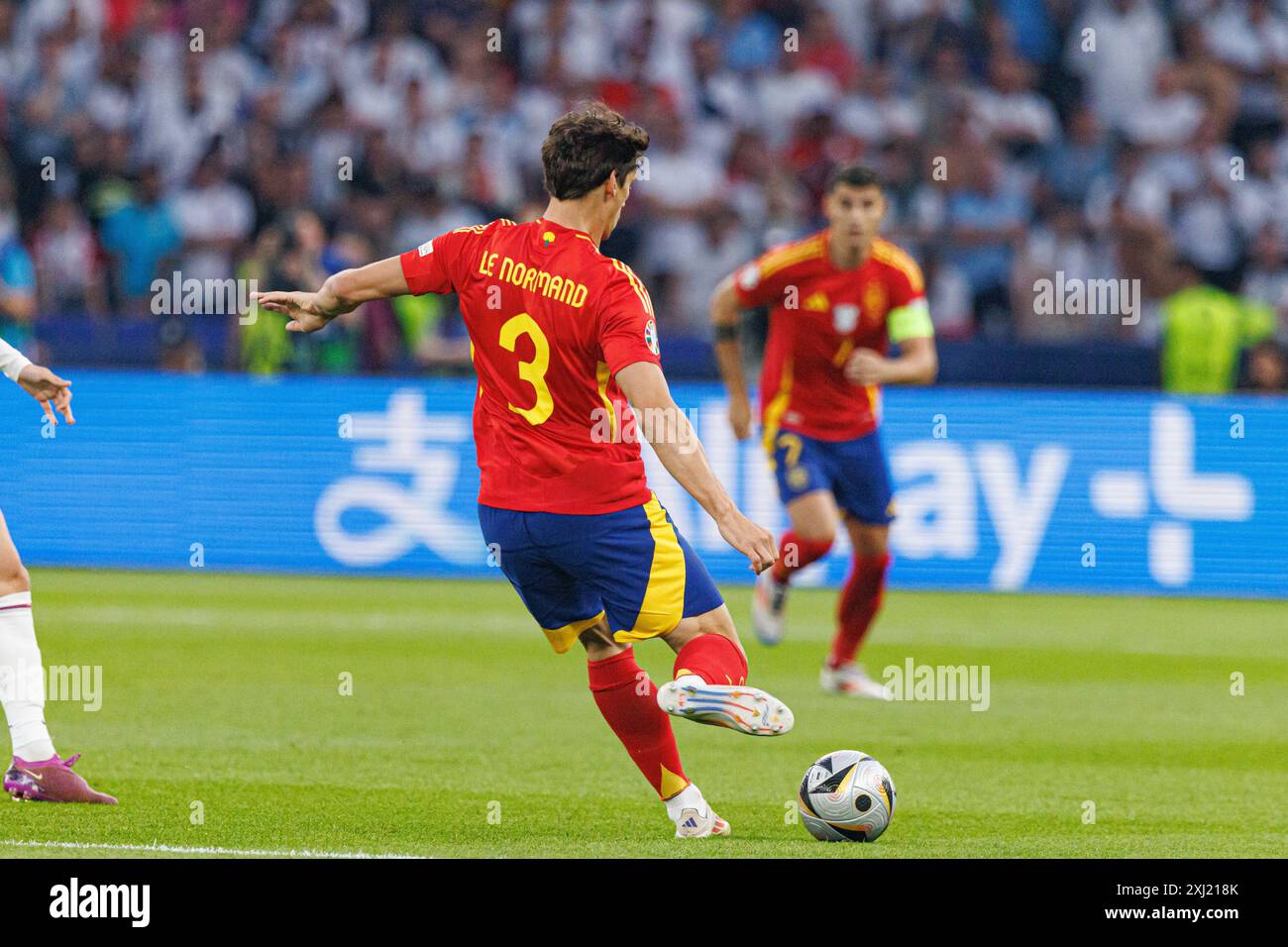Robin Le Normand seen during UEFA Euro 2024 final game between national ...