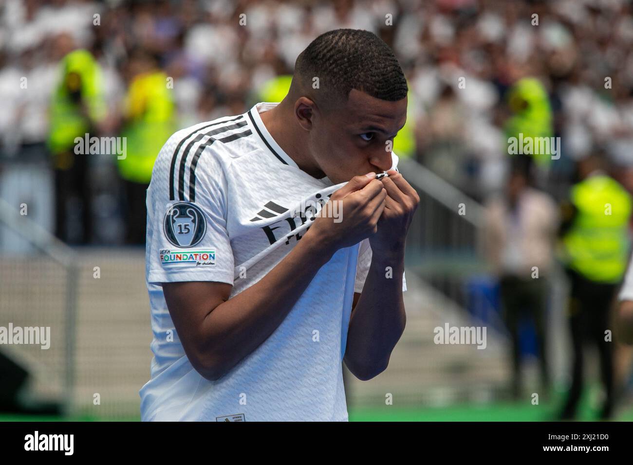 Madrid, Spain. 16th July, 2024. French footballer Kilian Mbappe, seen ...