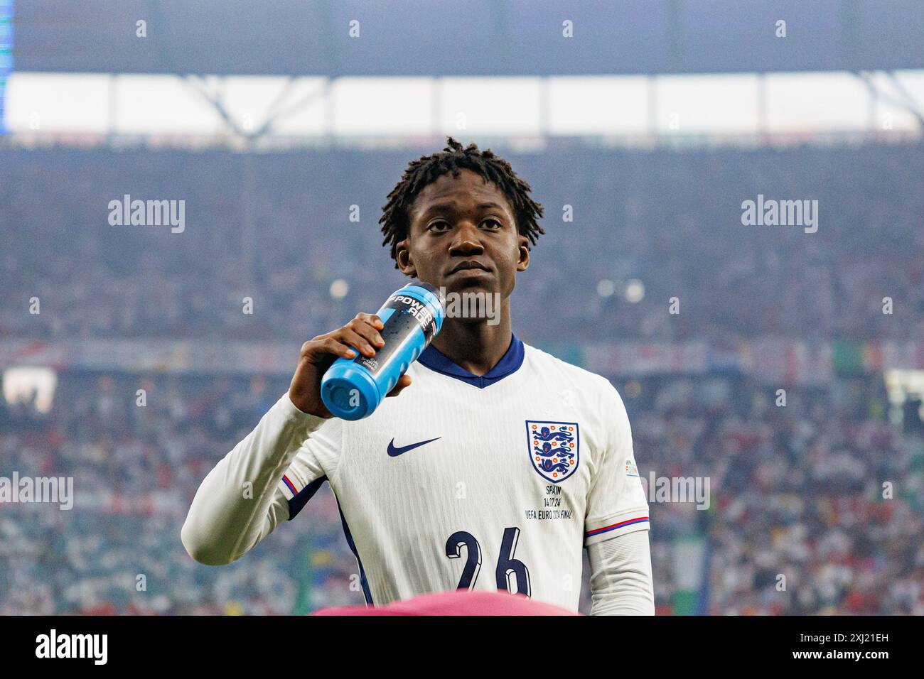 Kobbie Mainoo seen during UEFA Euro 2024 final game between national ...