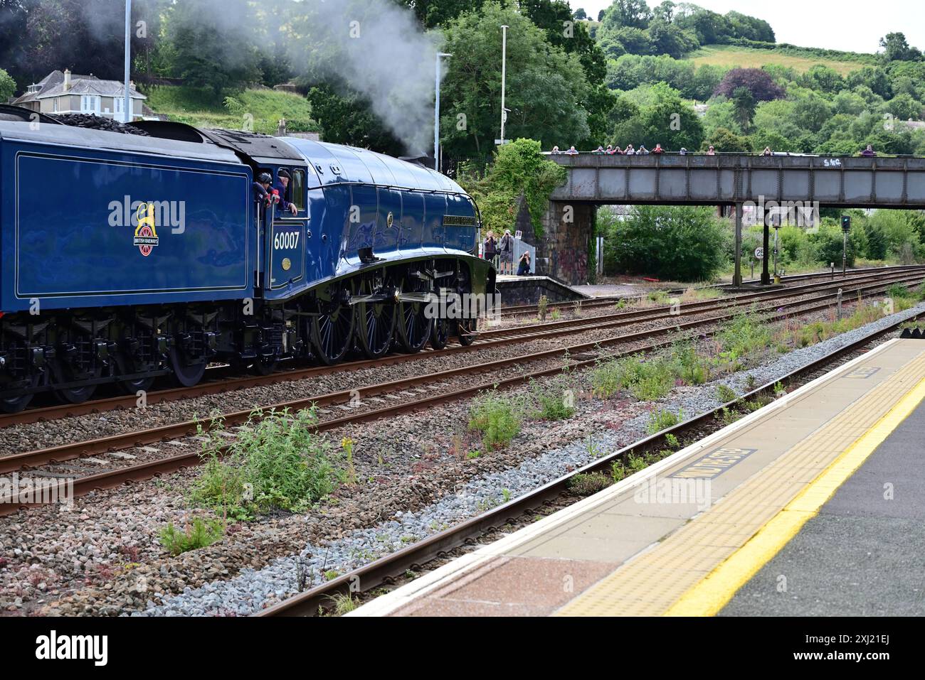 LNER Class A4 Pacific No 60007 Sir Nigel Gresley passing through Totnes ...