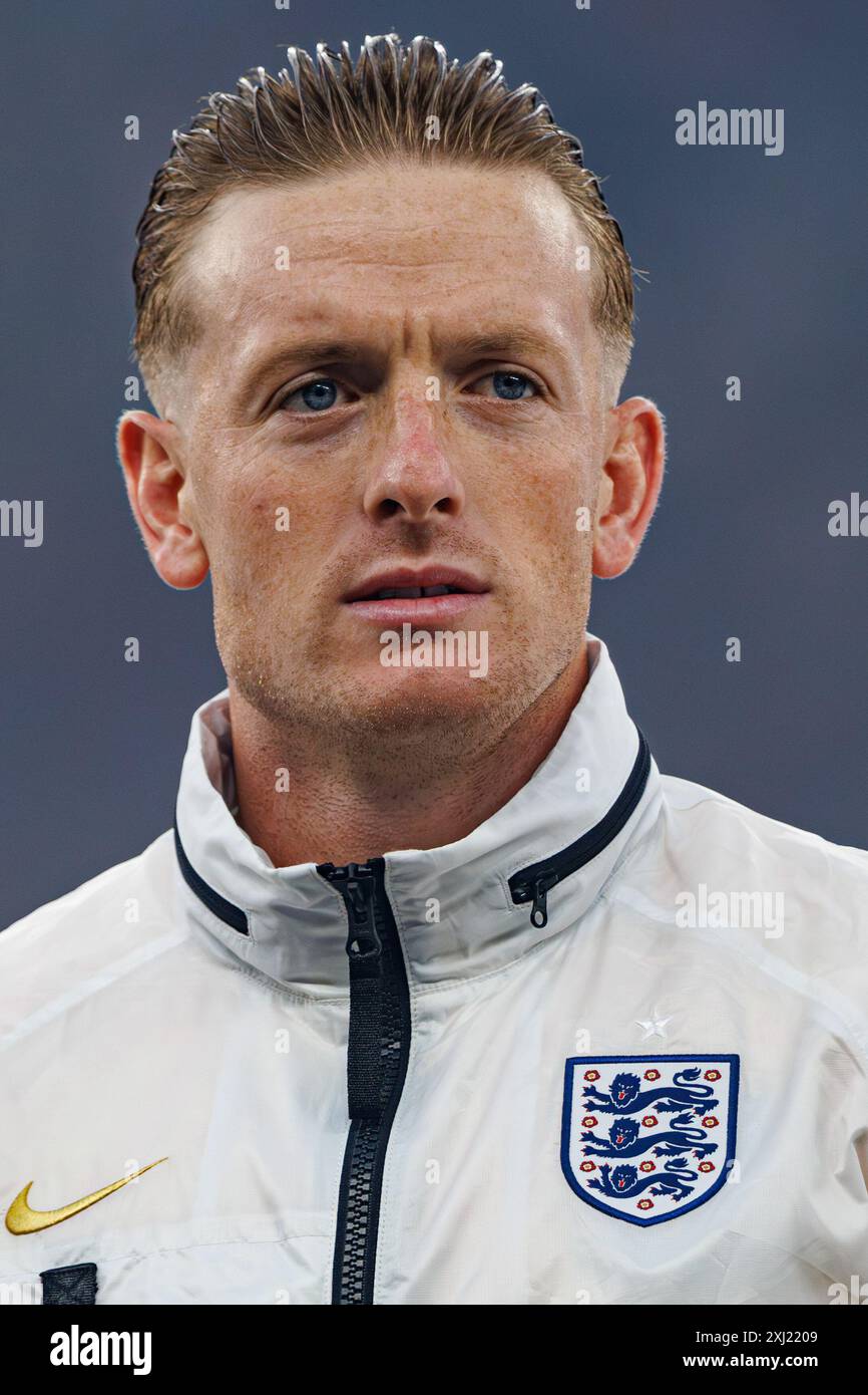 Jordan Pickford seen during UEFA Euro 2024 final game between national ...