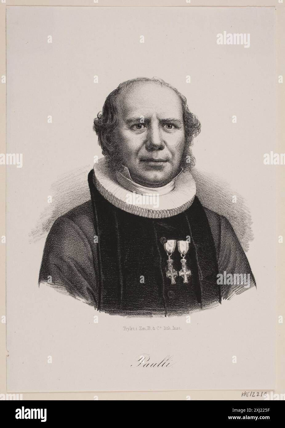 J. H. V. Pauli Ubekendt dansk , Em. Bærentzen's lithographiske Institut ...