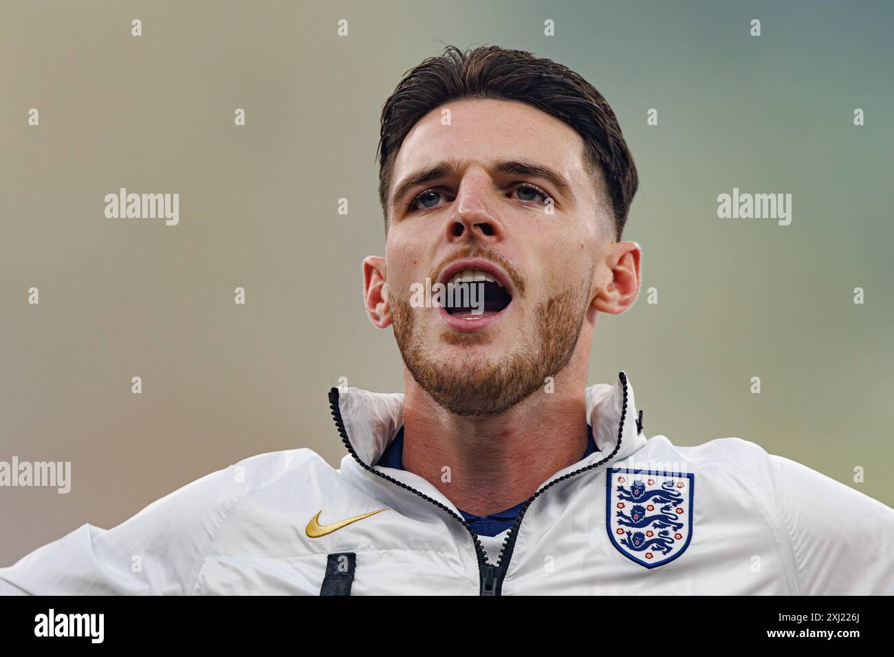 Declan Rice seen during UEFA Euro 2024 final game between national ...
