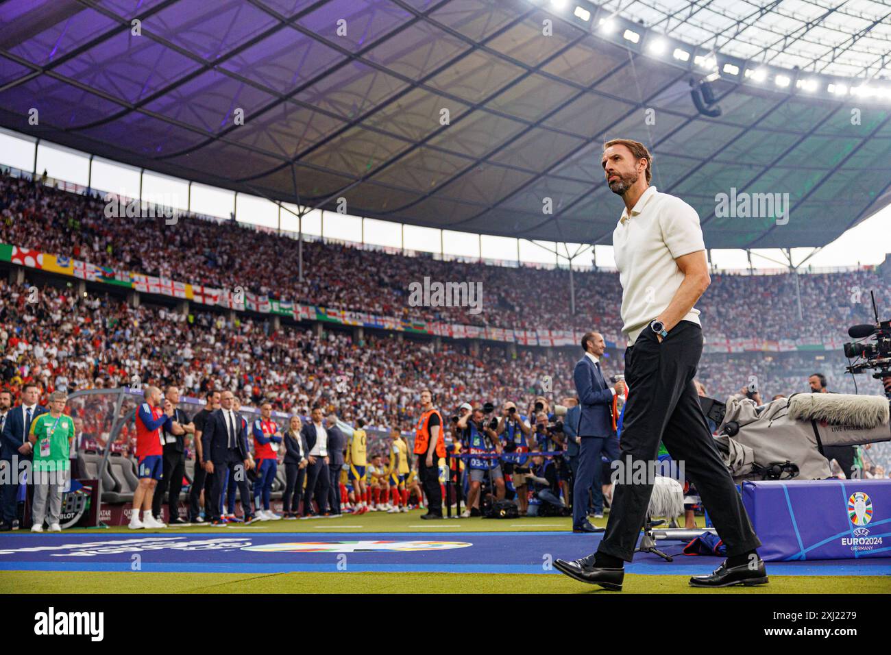 Gareth Southgate seen during UEFA Euro 2024 final game between national ... Gareth Southgate seen during UEFA Euro 2024 final game between national ...
