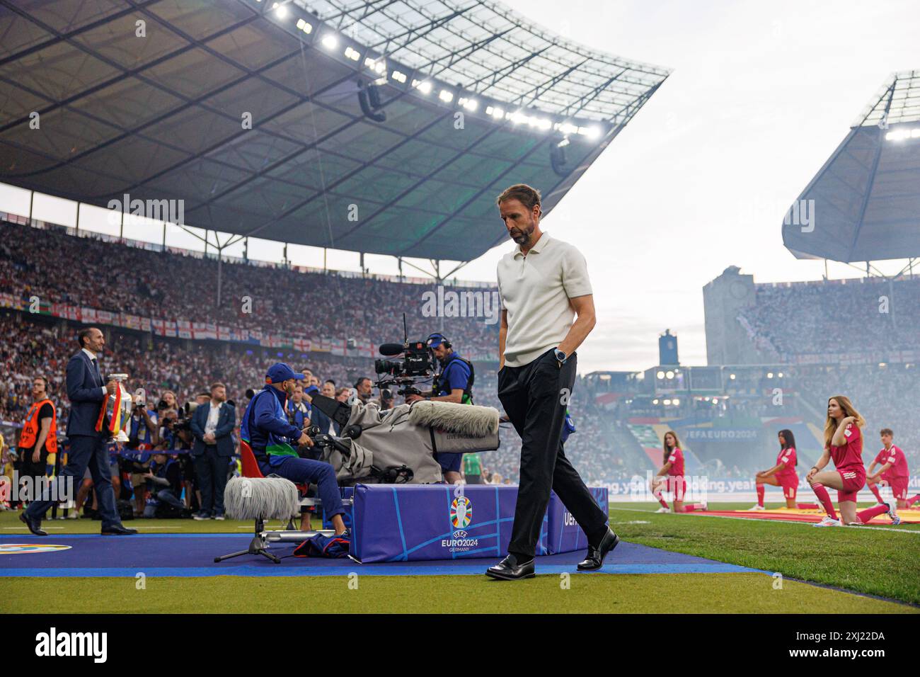 Gareth Southgate seen during UEFA Euro 2024 final game between national ... Gareth Southgate seen during UEFA Euro 2024 final game between national ...