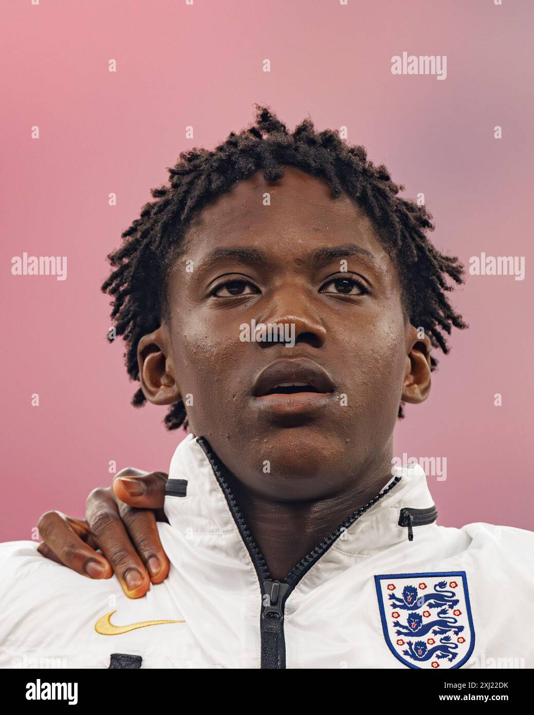 Kobbie Mainoo seen during UEFA Euro 2024 final game between national ...